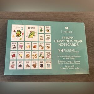 t marie | Office | 24 Funny Happy New Year Cards Set With Envelopes And ...